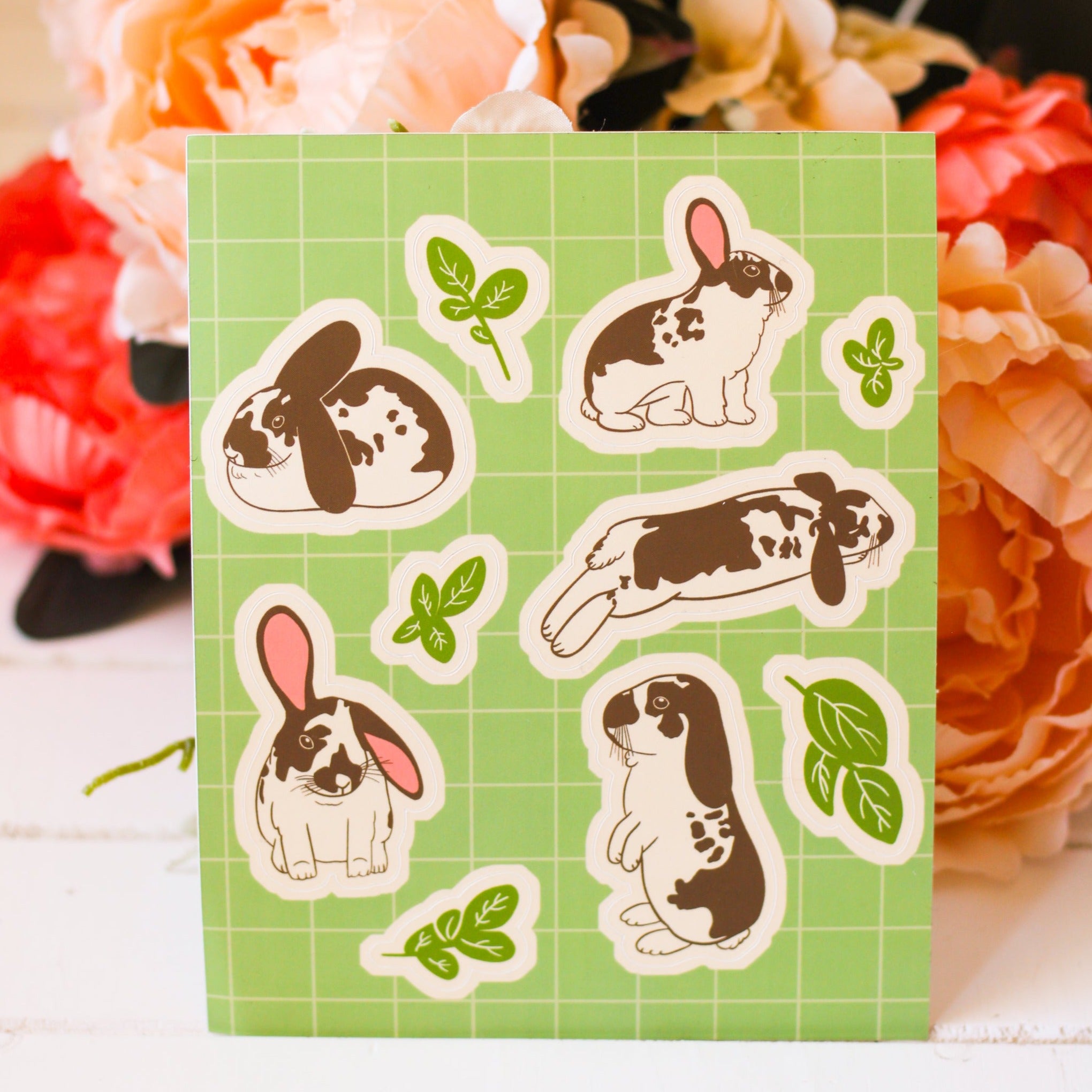 Basil the Bunny Vinyl Sticker Sheet! – clammy heart